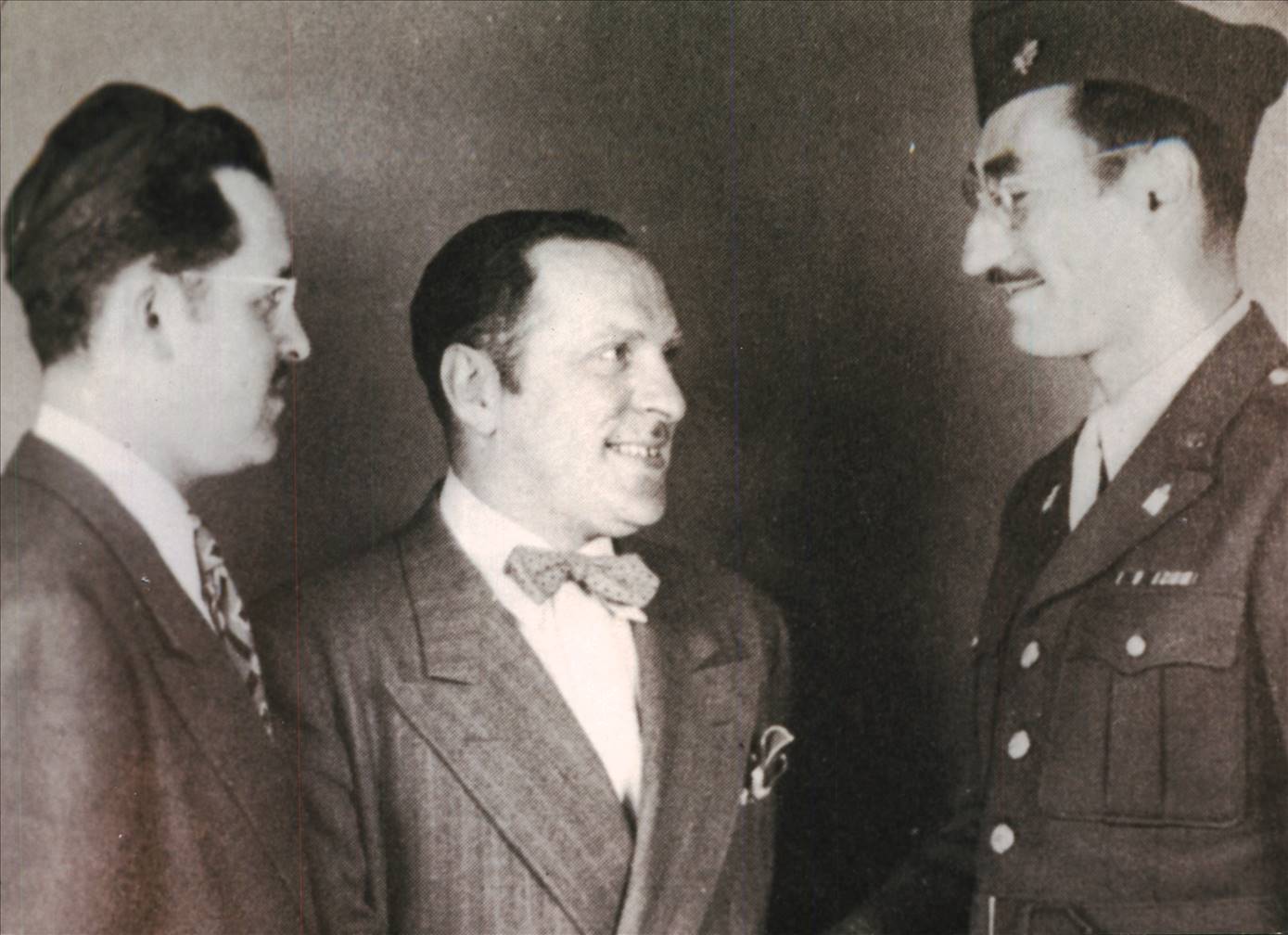 Rabbi Moshe Sherer, Mike Tress, Lieutenant Paul Birnbaum.